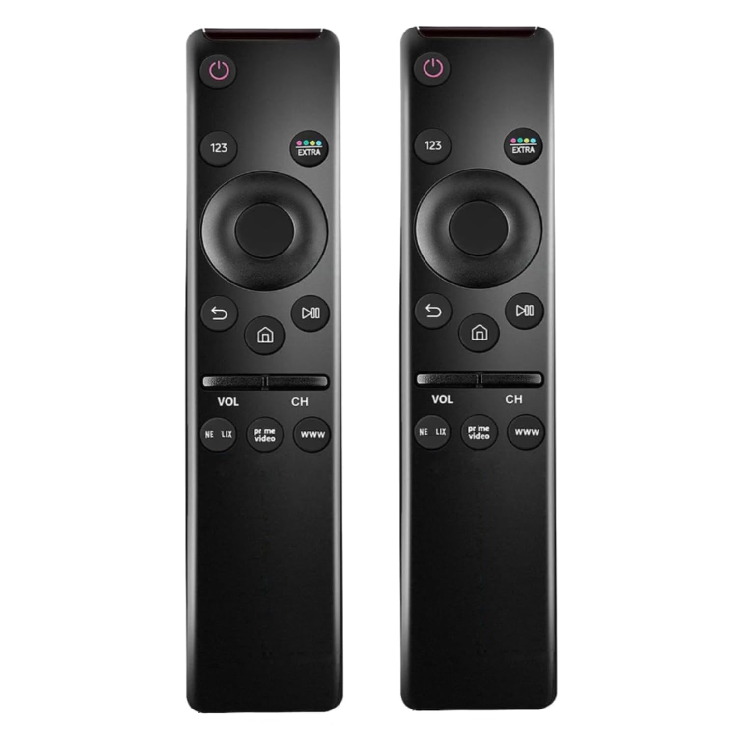 [Pack of 2] Universal Remote Control Compatible for All Samsung TV LED QLED UHD SUHD HDR LCD Frame Curved Solar HDTV 4K 8K 3D Smart TVs, with Buttons for Netflix, Prime Video, WWW