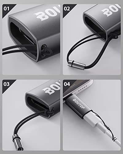 [Apple MFi Certified] USB C to Lightning Adapter Support 27W PD Fast Charging Compatible with iPhone iPad iPod (2 Pack)