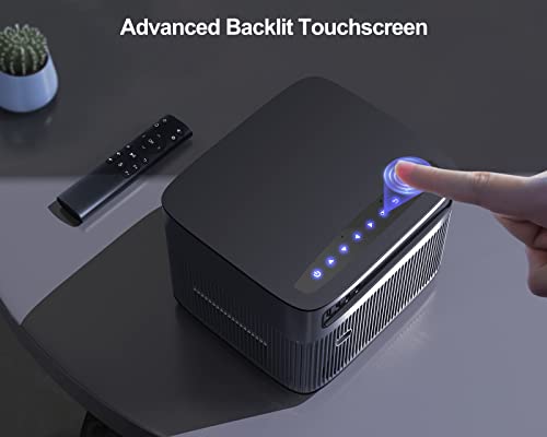[Auto Focus/Keystone] 4K Projector with WiFi 6 and Bluetooth 5.2, 500 ANSI Lumens WiMiUS P64 Native 1080P Outdoor Movie Proyector, 50% Zoom, Home Projector Compatible with iOS/Android/HDMI/TV Stick