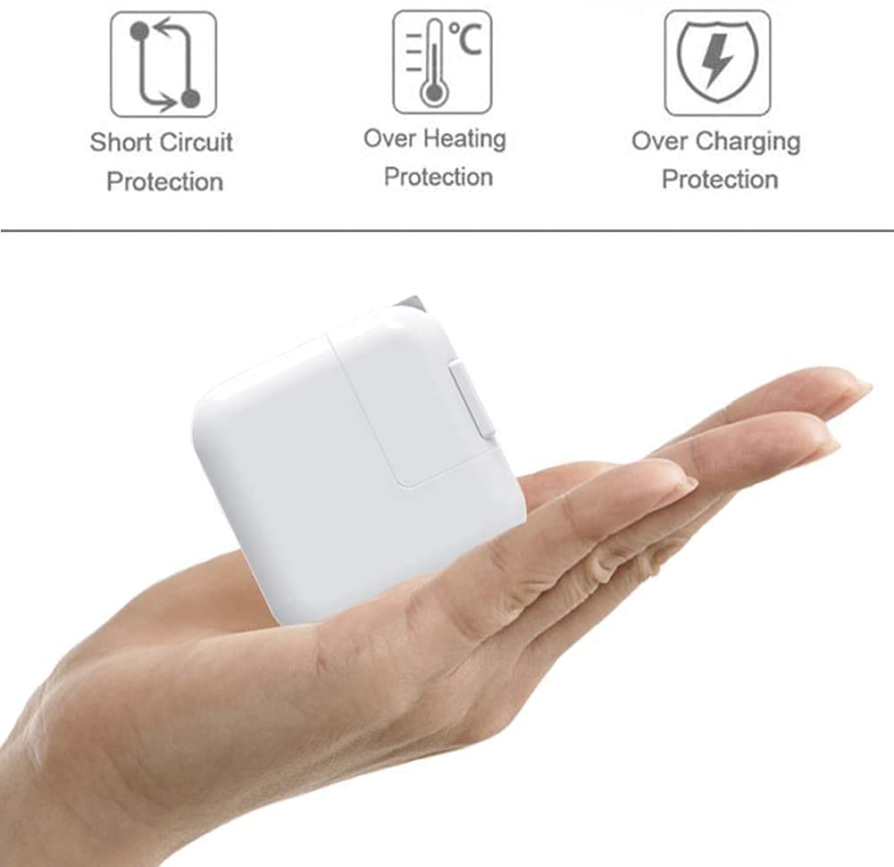 [Apple MFi Certified] iPad Charger, BAOYUANDA 12W USB Wall Fast Charger Foldable Portable Travel Plug with 2.4A USB to Lightning Charging Cable Data Sync Cord for iPhone, iPad, iPad Air, mini, Airpods
