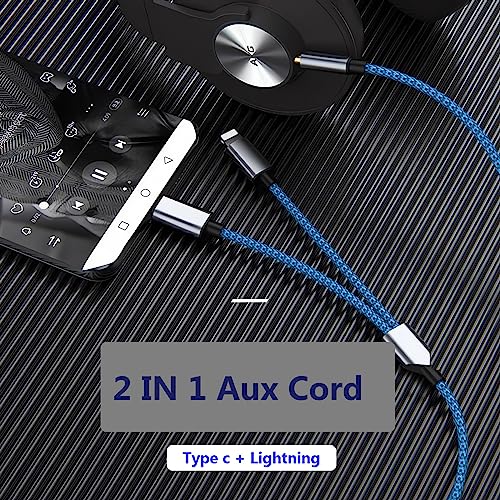 [Apple MFi Certified] Lightning to 3.5 mm Headphone Jack Adapter,iPhone Headphones Aux Audio Dongle + USB Type C to 3.5 mm Jack Female Adapter for iPhone 14 13 Pro Max 12 11 XS XR X 8 7 Samsung S23