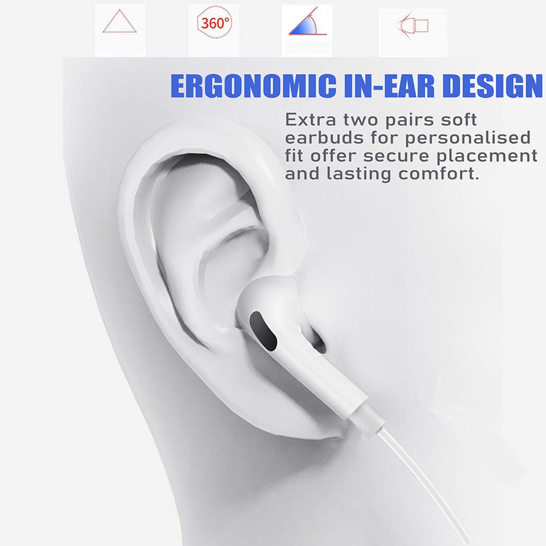 [Apple MFi Certified] Apple Earbuds with Lightning Connector