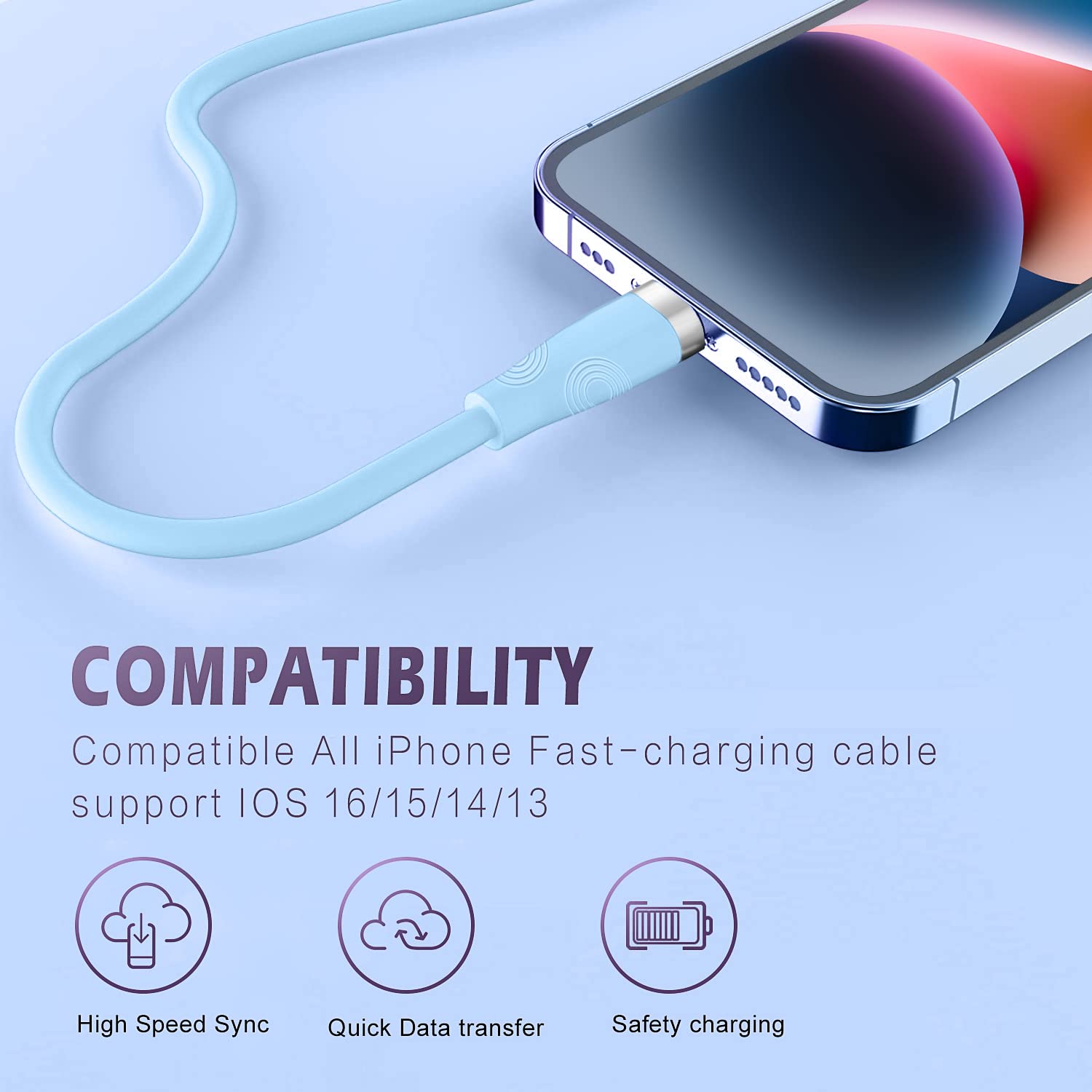 [Apple MFi Certified] iPhone Charger 6FT USB Lightning Cable Fast Charging iPhone Charger Cord Compatible with iPhone14/13/12/11 Pro Max/XS MAX/XR/XS/X/8/7/Plus/6S/6/SE/5S/iPad(3Pack)