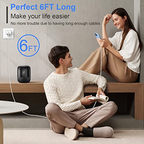 [MFi Certified] iPhone 14 13 12 11 Fast Charger, 2Pack 20W PD Type C Wall Charger Block with 6FT USB-C to Lightning Cables Compatible with iPhone 14/13/ 12/11/ XS/XR/X/ 8 Plus/iPad,White