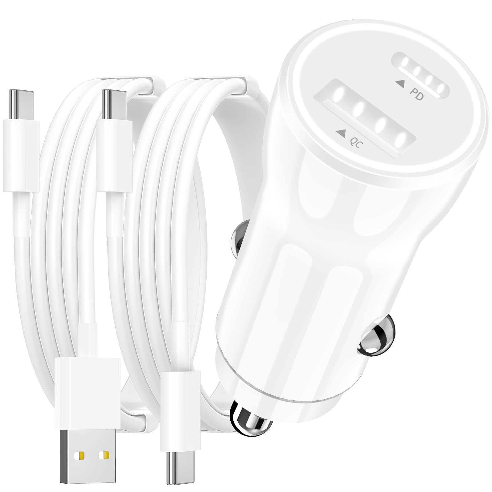 [Apple MFi Certified] iPhone 15 Fast Car Charger, KASHIMURA 66W Type-C Power PD&QC3.0 Cigarette Lighter USB Charger Adapter + 2Pack USB-C Charge Cable for iPhone 15 Plus/15 Pro/15 Pro Max/iPad/AirPods