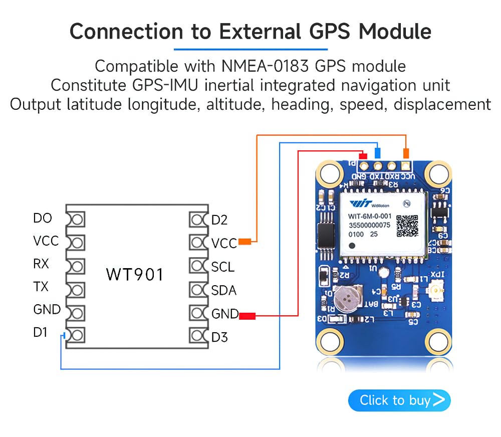 [Bluetooth Accelerometer+Inclinometer] BWT901 MPU9250 High-Precision 9-axis Gyro+Angle(XY 0.05° Accuracy)+Magnetometer with Kalman Filter, 200Hz High-Stability 3-axis IMU Sensor for PC/Android/Arduino