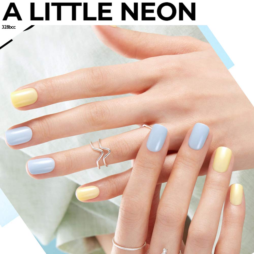[DASHING DIVA–Nails]Premium Magic Press SUPER SLIM FIT(2 Different Designs 30+30strips in 12 sizes)CHEER UP MINT+A LITTLE NEON 327/28bcc