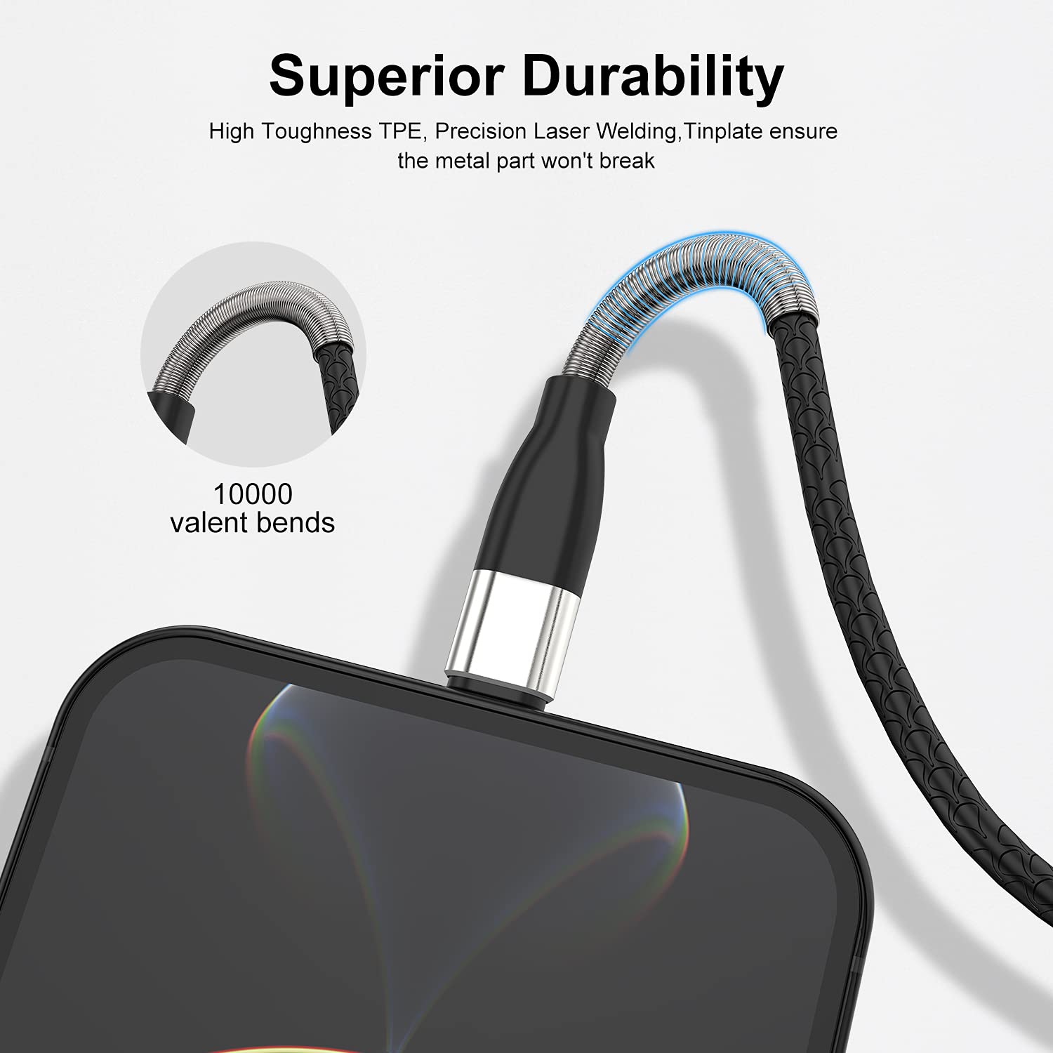 [MFi Certified] 2 Pack 3ft iPhone Charger Cable CyvenSmart for 3 Foot iPhone Charger Cord Data Sync Fast USB Charging Cable Cord Compatible for iPhone X Case/8/8 Plus/7/7 Plus/6/6s Plus/5s/5