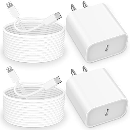 [Apple MFi Certified] iPhone 14 13 Fast Charger, MIRAREED 2 Pack 20W PD USB C Power Delivery Wall Charger with 6FT Type C to Lightning Quick Charge Sync Cord for iPhone 14 13 12 11 Pro/XS/XR/X/SE/iPad
