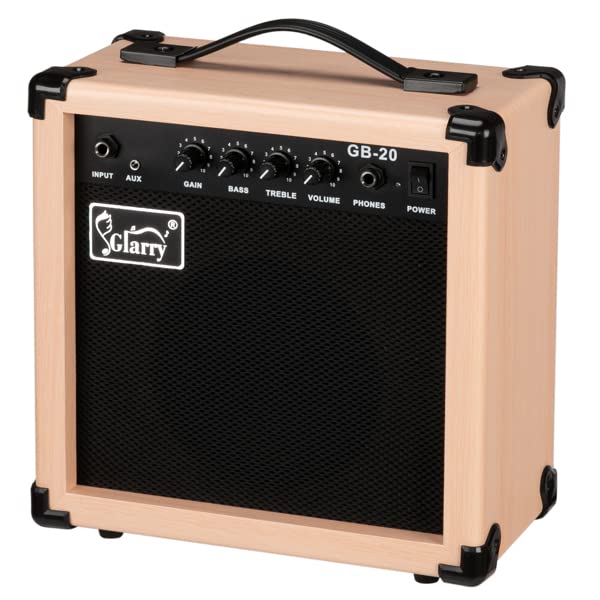 [Do Not Sell on Amazonf]Glarry 20W GB-20 Electric Bass Guitar Amplifier Natural Color