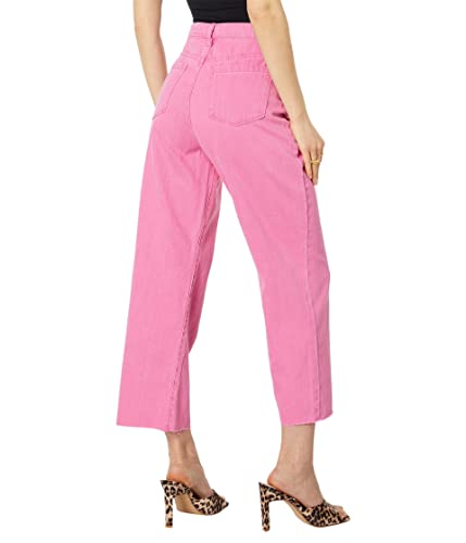 [BLANKNYC] Womens Luxury Clothing Ribcage Straight Leg Denim Jean Pants, The Baxter, Watermelon Juice, 24