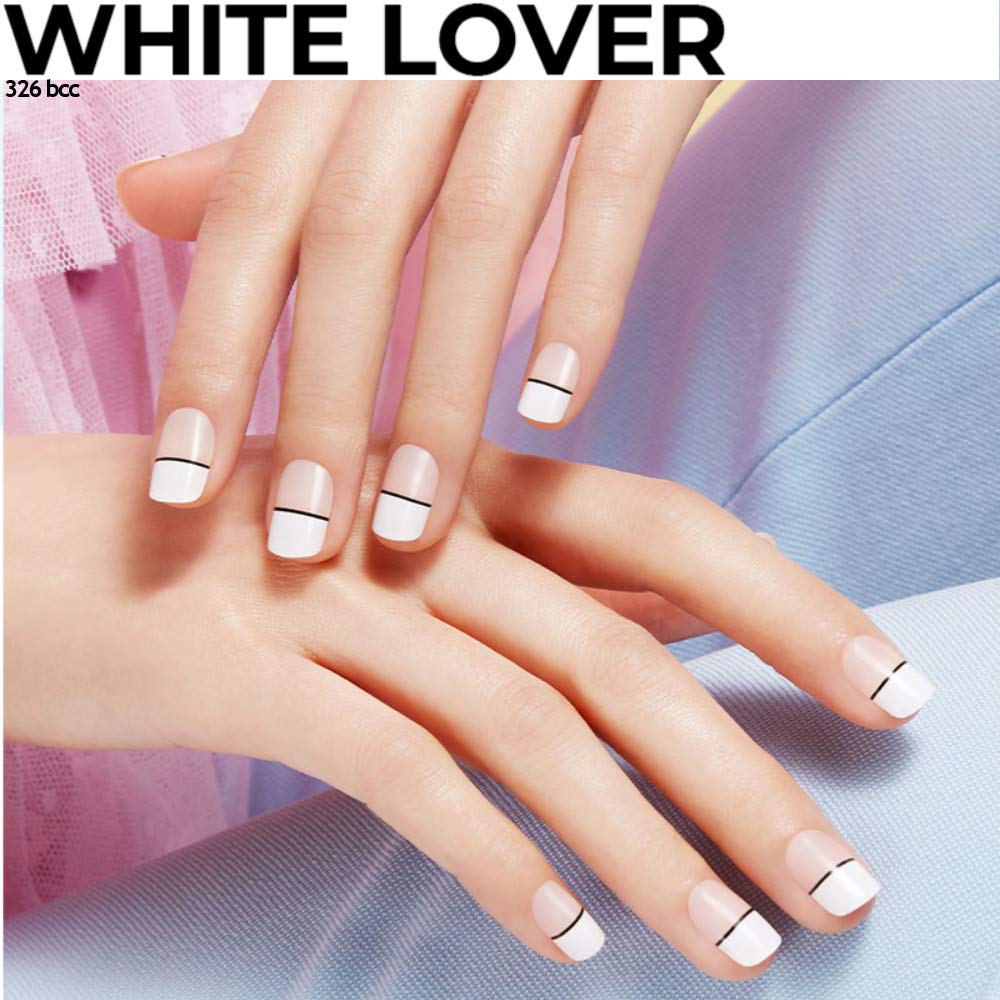 [DASHING DIVA–Nails]Premium Magic Press SUPER SLIM FIT(2 Different Designs 30+30strips in 12 sizes)BEYOND BLUE+WHITE LOVER 325/26bcc