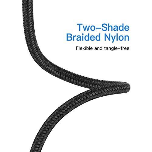 [Apple MFi Certified] iPhone Charger 6FT/3Pack USB to Lightning Cable, 6 Feet iPhone Cord Braided Charging USB Cables for iPhone 11/11Pro/11Max/X/XS/XR/XS Max/8/7/6/5S/SE/iPad Mini Air/Black