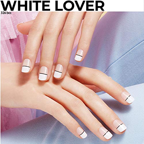 [DASHING DIVA–Nails]Premium Magic Press SUPER SLIM FIT(2 Different Designs 30+30strips in 12 sizes)WHITE LOVER+CHEER UP MINT 326/27bcc