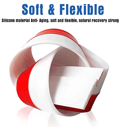 [New Upgrade] Huge Gap Door Draft Stopper, 3-2/5"W Widened Door Sweep Seal Gap Up to 1-4/5" for Interior & Exterior Doors - Keeping Draft, Noise, Dust and Unwanted Animals Out,3-2/5"W x 39" L,White