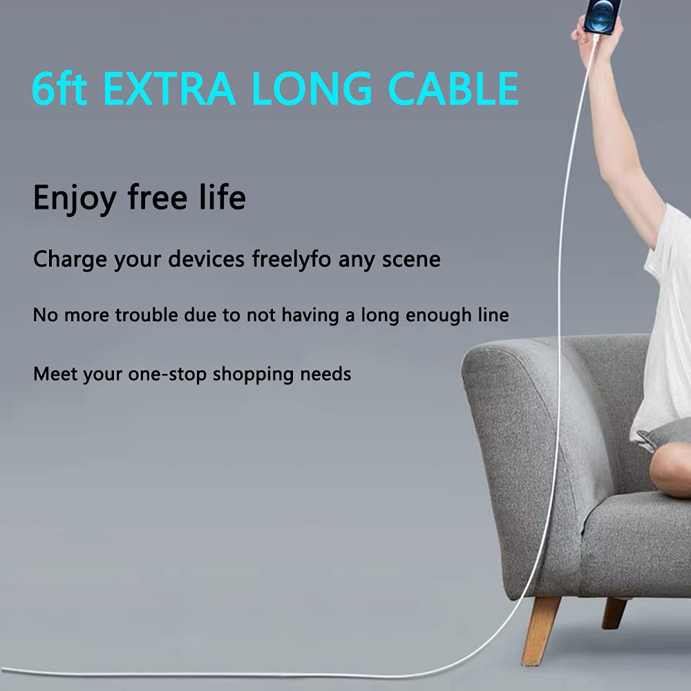 [MFi Certified] Hone Fast Charger, 20W USB C Power Delivery Wall Charger Power Plug Adapter with 6ft Type C to igh.tning Cable Quick Charging for Phone14 13 12 11 Pro Max Mini Xs Xr X 8 Pad