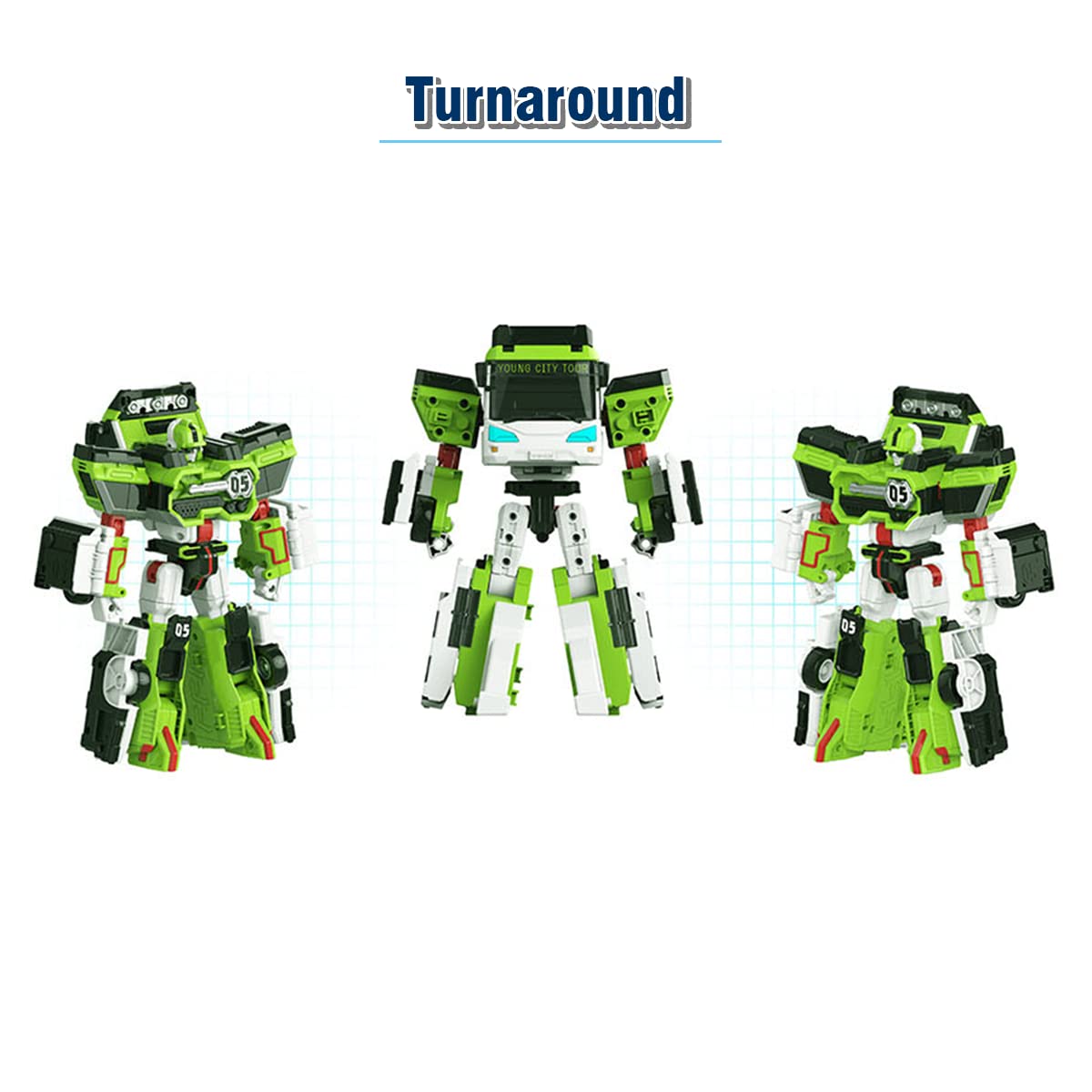 [Tobot V] Big Boss Transforming Robot to City Bus Transformation Action Figure Toy Bus car Transforming