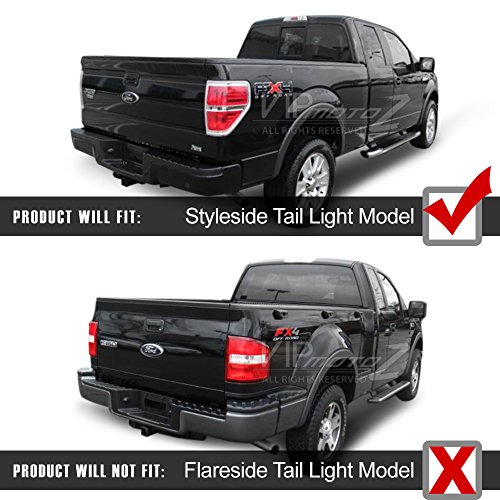 [For 2009-2014 Ford F150 Pickup Truck] Black Housing OE-Style SVT Raptor Tail Light Lamp Housing Assembly, Driver & Passenger Side
