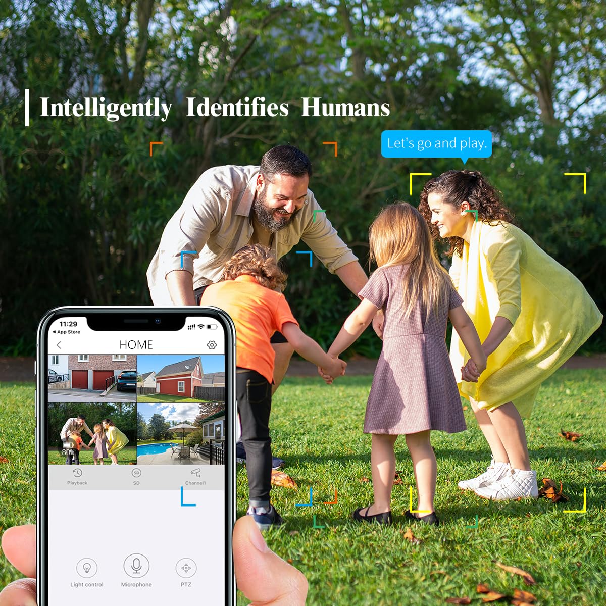 {5.0MP & 130° Ultra Wide-Angle} PIR Detection 2-Way Audio Dual Antennas Security Wireless Camera System Outdoor Wireless Security Camera, Home WiFi Surveillance Bullet Exterior Cameras