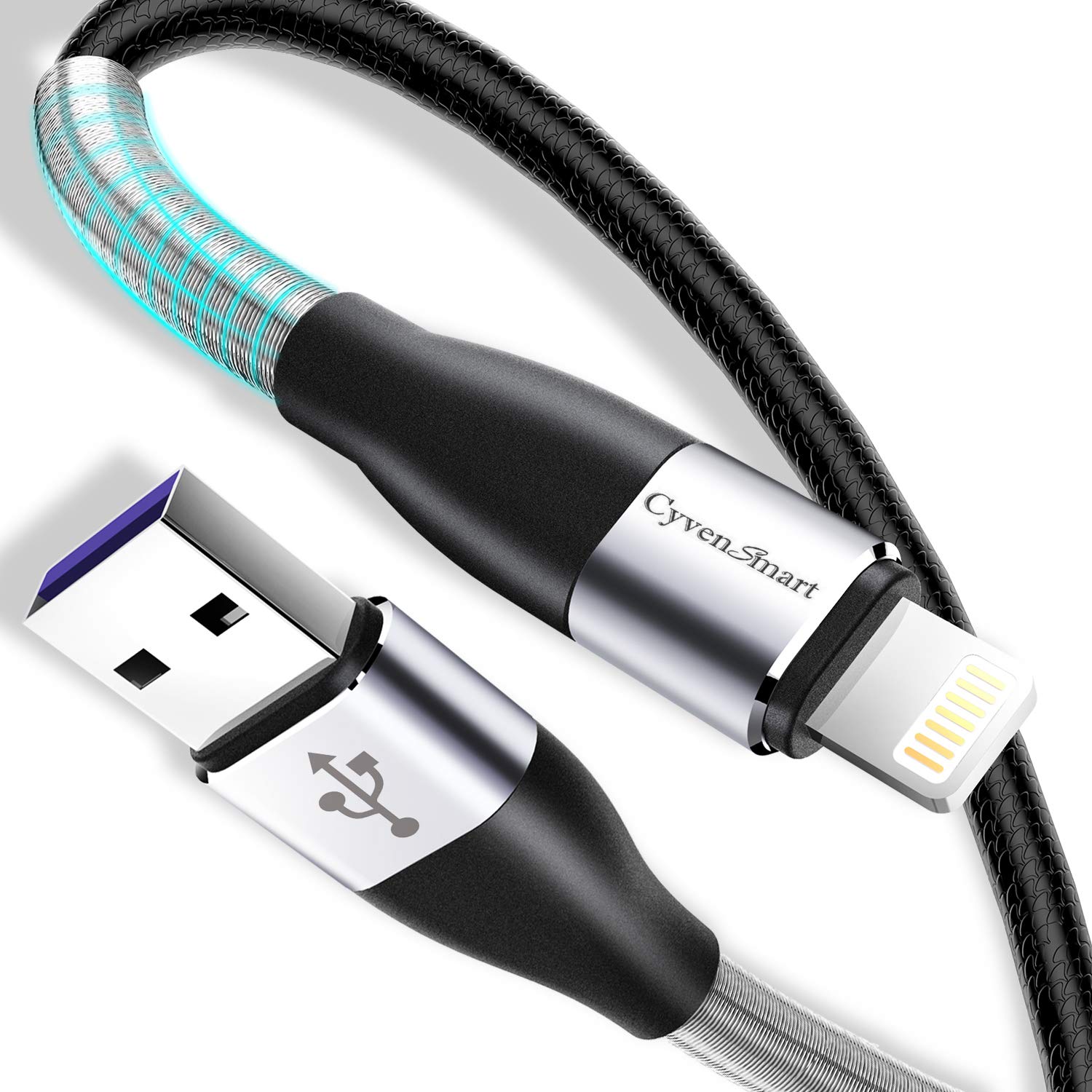 [MFi Certified] 2 Pack 3ft iPhone Charger Cable CyvenSmart for 3 Foot iPhone Charger Cord Data Sync Fast USB Charging Cable Cord Compatible for iPhone X Case/8/8 Plus/7/7 Plus/6/6s Plus/5s/5