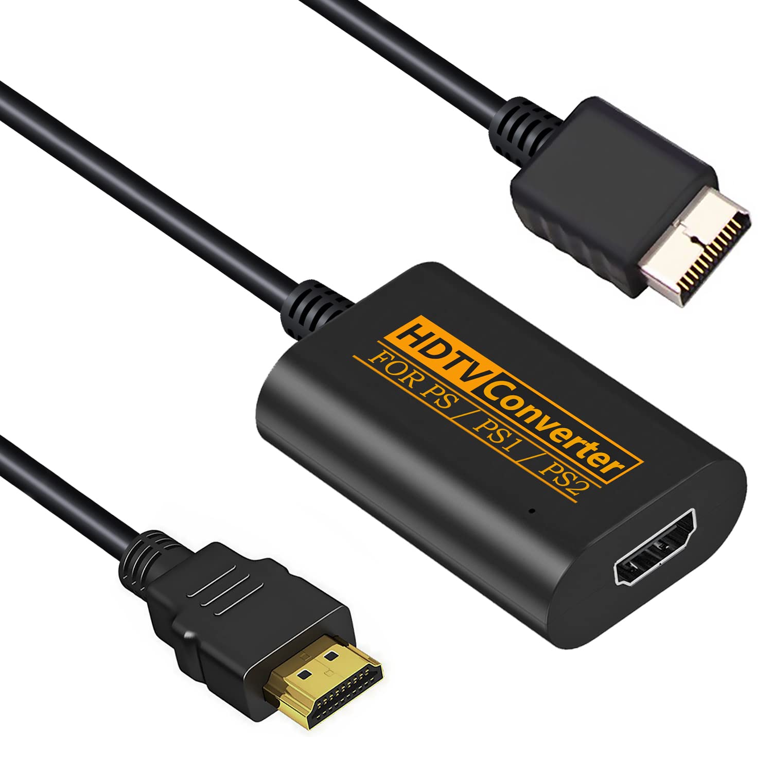 [RGB Signal Output] PS2 to HDMI Adapter, Jadebones HD HDMI Cable, PS1/PS2 to HDMI Converter for Playstation 1 & Playstation 2 Console