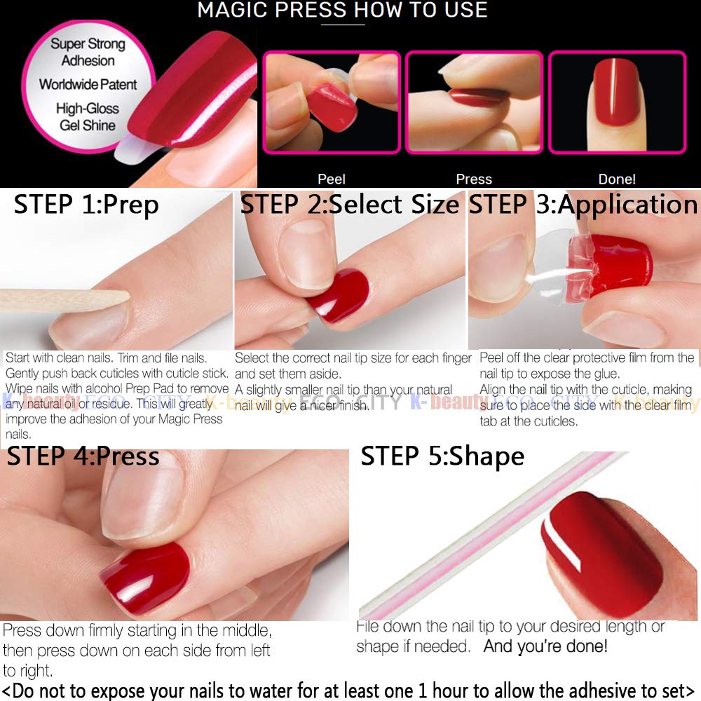 [DASHING DIVA -Toes]Magic Press SUPER SLIM Fit- PEDICURE(2 Different Designs 24+24strips)SHOCKING PINK+PASSION NEON 332/33bcc