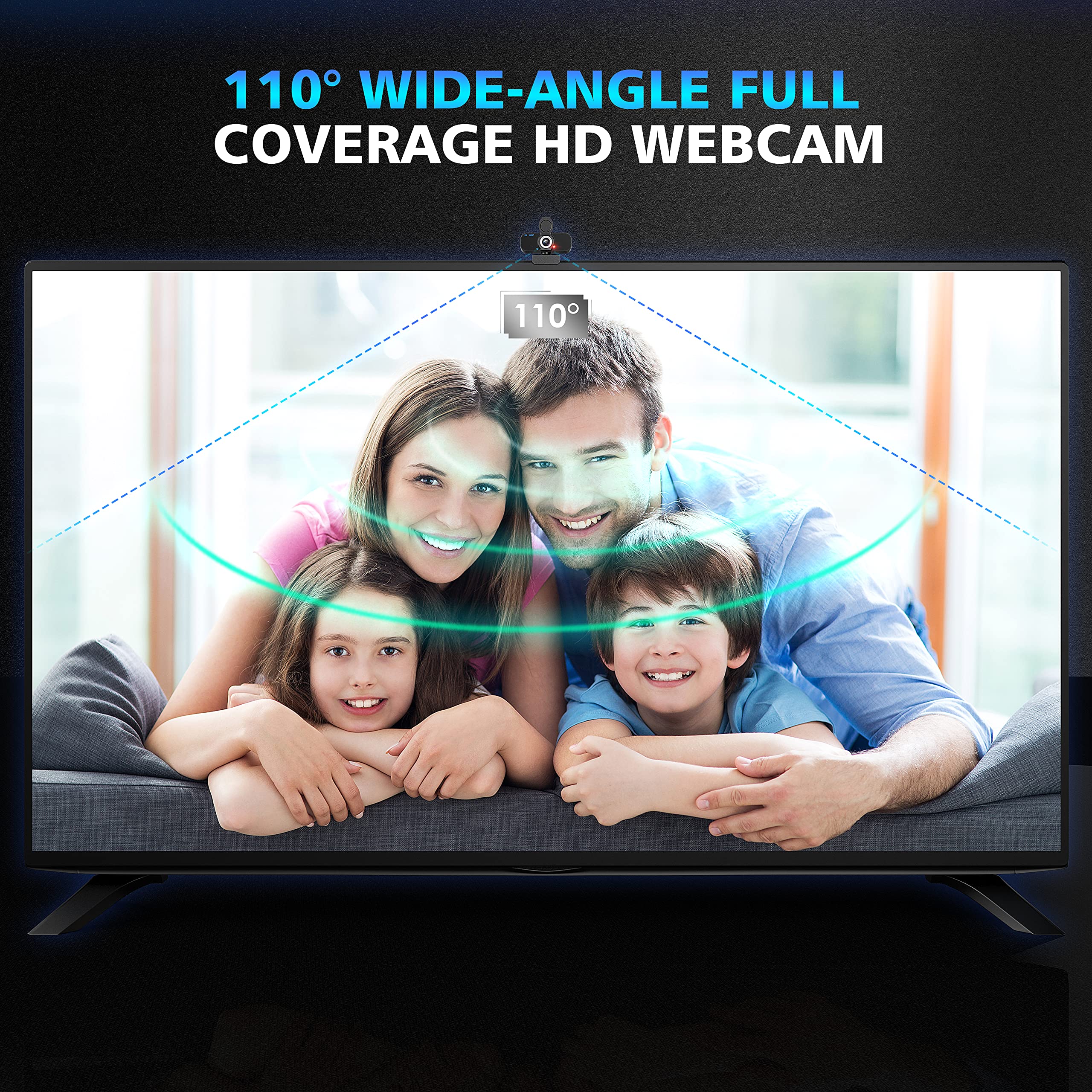 [Updated 2022 Version] Webcam HD 1080p Web Camera, USB PC Computer Webcam with Microphone, Laptop Desktop Full HD Camera Video Webcam, Pro Streaming Webcam for Recording, Calling, Conferencing, Gaming