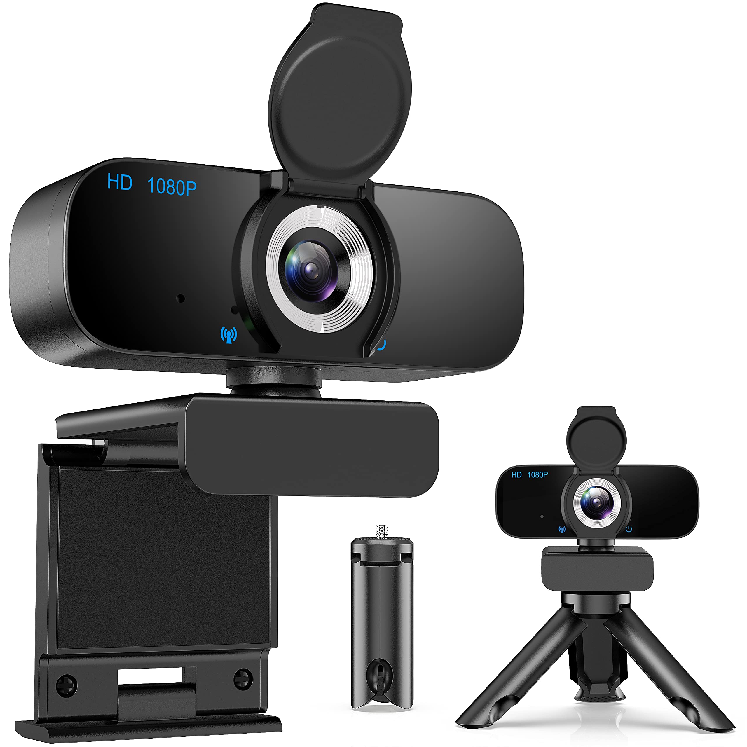 [Updated 2022 Version] Webcam HD 1080p Web Camera, USB PC Computer Webcam with Microphone, Laptop Desktop Full HD Camera Video Webcam, Pro Streaming Webcam for Recording, Calling, Conferencing, Gaming