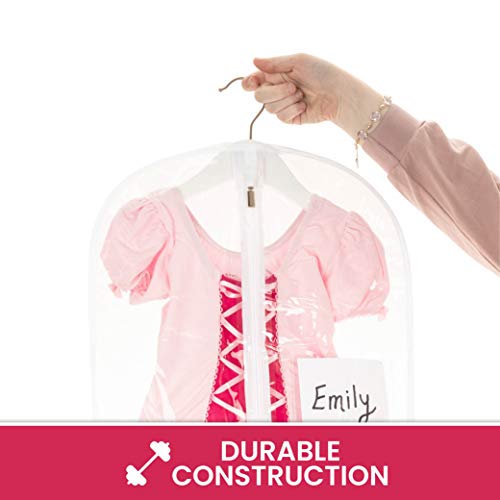 [Pack Of 2] Clear Dance Garment Bags For Dancers With Pockets