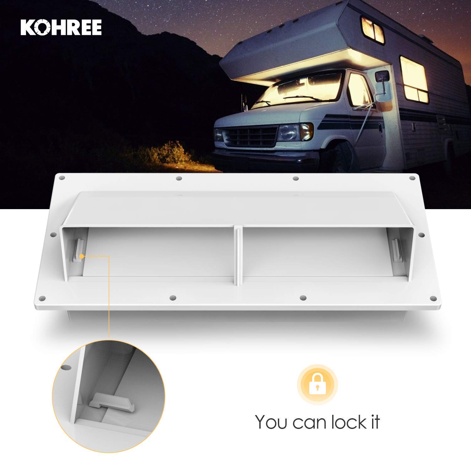 [Bundle] Kohree RV Vent Cover with Dometic Air Conditional Filter Cover