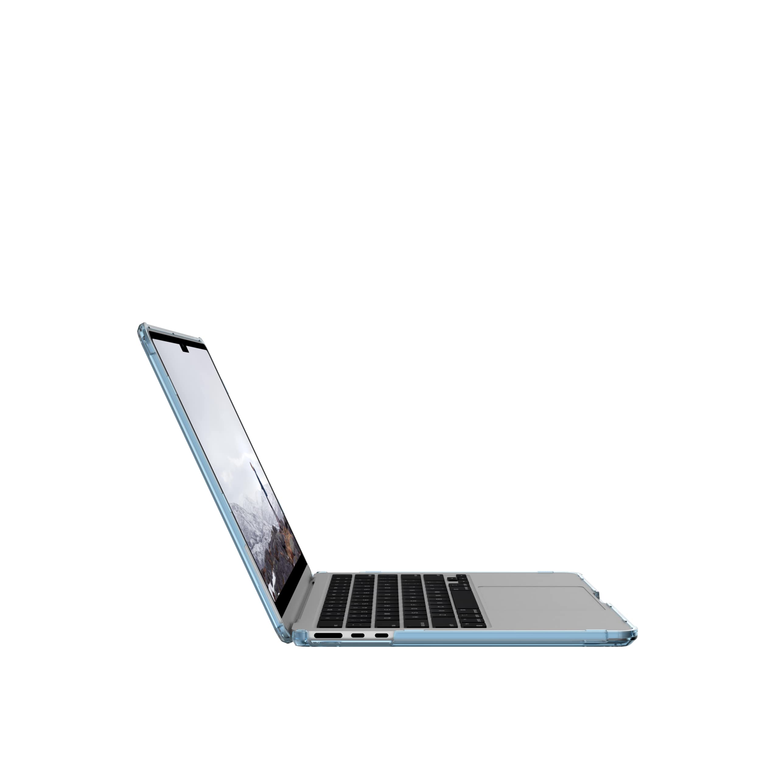 [U] by UAG Designed for MacBook Air 13" Case 2024 M3 (A3113), 2022 M2 (A2681) Lucent Black, Translucent Durable Lightweight Impact Resistant Laptop Protective Cover by URBAN ARMOR GEAR