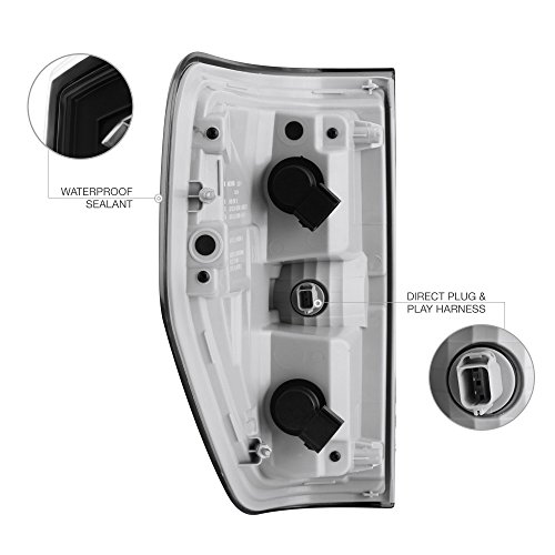 [For 2009-2014 Ford F150 Pickup Truck] Black Housing OE-Style SVT Raptor Tail Light Lamp Housing Assembly, Driver & Passenger Side