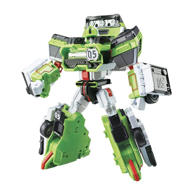 [Tobot V] Big Boss Transforming Robot to City Bus Transformation Action Figure Toy Bus car Transforming