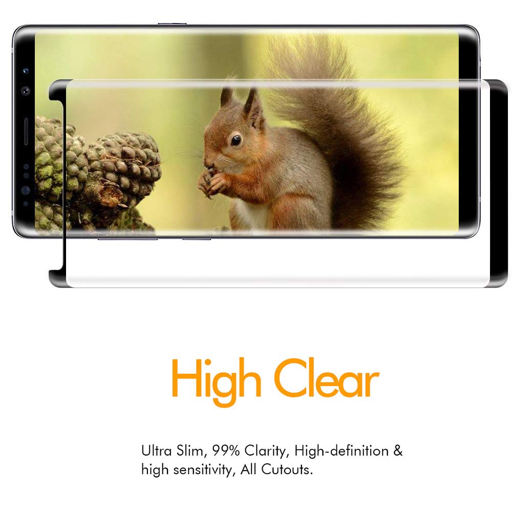 【2-PACK】Coolpow Designed for Samsung Galaxy Note 9 Screen Protector, Case Friendly, Anti-Bubble, 3D Curved, Full Coverage, 9H Hardness, HD Clear, Note 9 Screen Protector Tempered Glass Cell phone Film