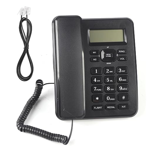 [Corded] Classic Design Landline Telephone for Home and Office - Reliable Desk with Wired Connection - Ideal Business for Clear Communication