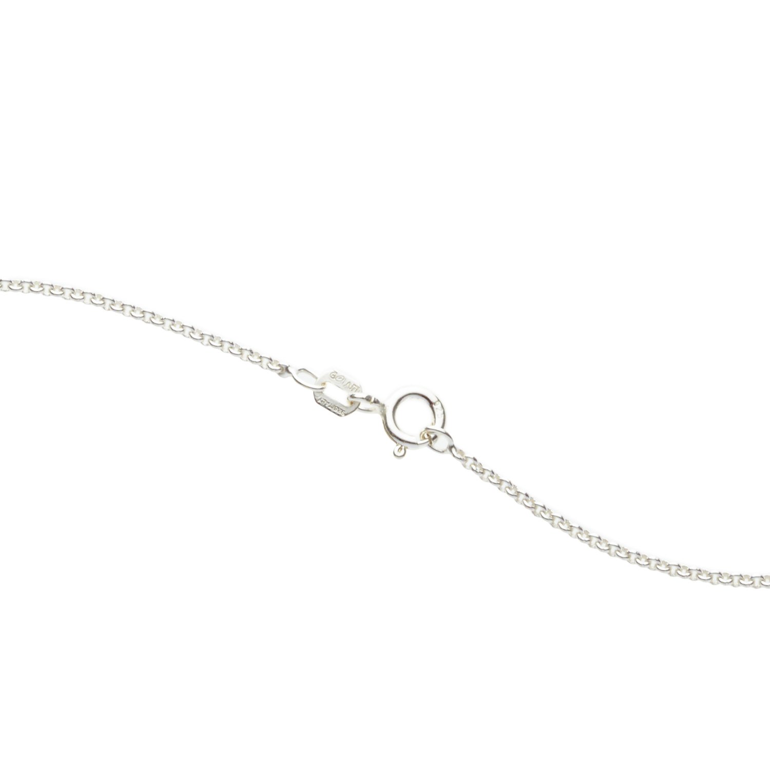 [S45511] Claddagh Rhodium Plated Pendant with Irish Connemara Green Marble with 18" Rhodium Chain