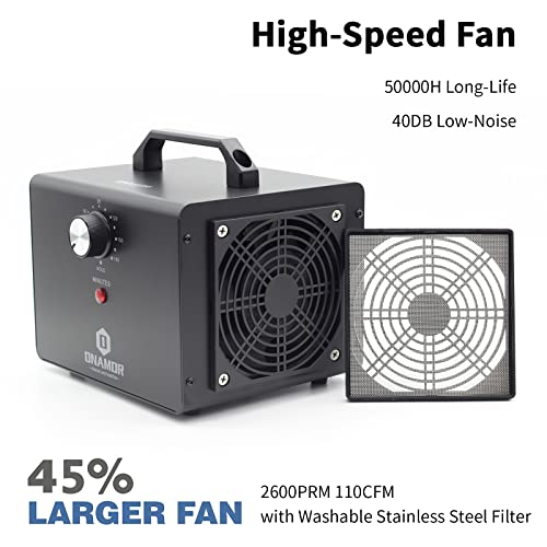 [New Upgraded 15000mg/h] Ozone Generator for Areas of 2000+ Sq.Ft, Ozone Machine Odor Removal for Home, Ozone Odor Eliminator for Smoke, Car, Basements, and Pet Odors - Black