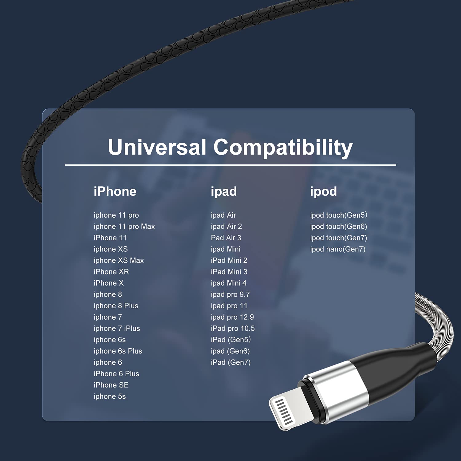 [MFi Certified] 2 Pack 3ft iPhone Charger Cable CyvenSmart for 3 Foot iPhone Charger Cord Data Sync Fast USB Charging Cable Cord Compatible for iPhone X Case/8/8 Plus/7/7 Plus/6/6s Plus/5s/5