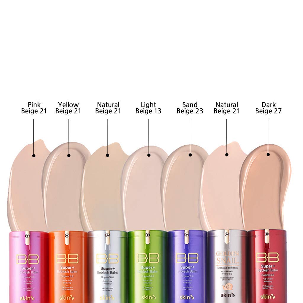 [SKIN79] Super Plus Beblesh Balm Triple Function Orange BB Cream #21 Yellow Beige 1.35 fl.oz. (40 ml) - Rich Vitamin Complex Care Healthy and Vital Skin