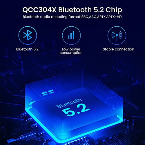 [Upgraded] AIYIMA A07 Pro TPA3255 Stereo Amplifier Bluetooth 5.2 300Wx2 HiFi Class D Amp 2.0/2.1 Channel Audio Power Amp for Speaker with Bass Treble Control& Line Output + Power Adapter