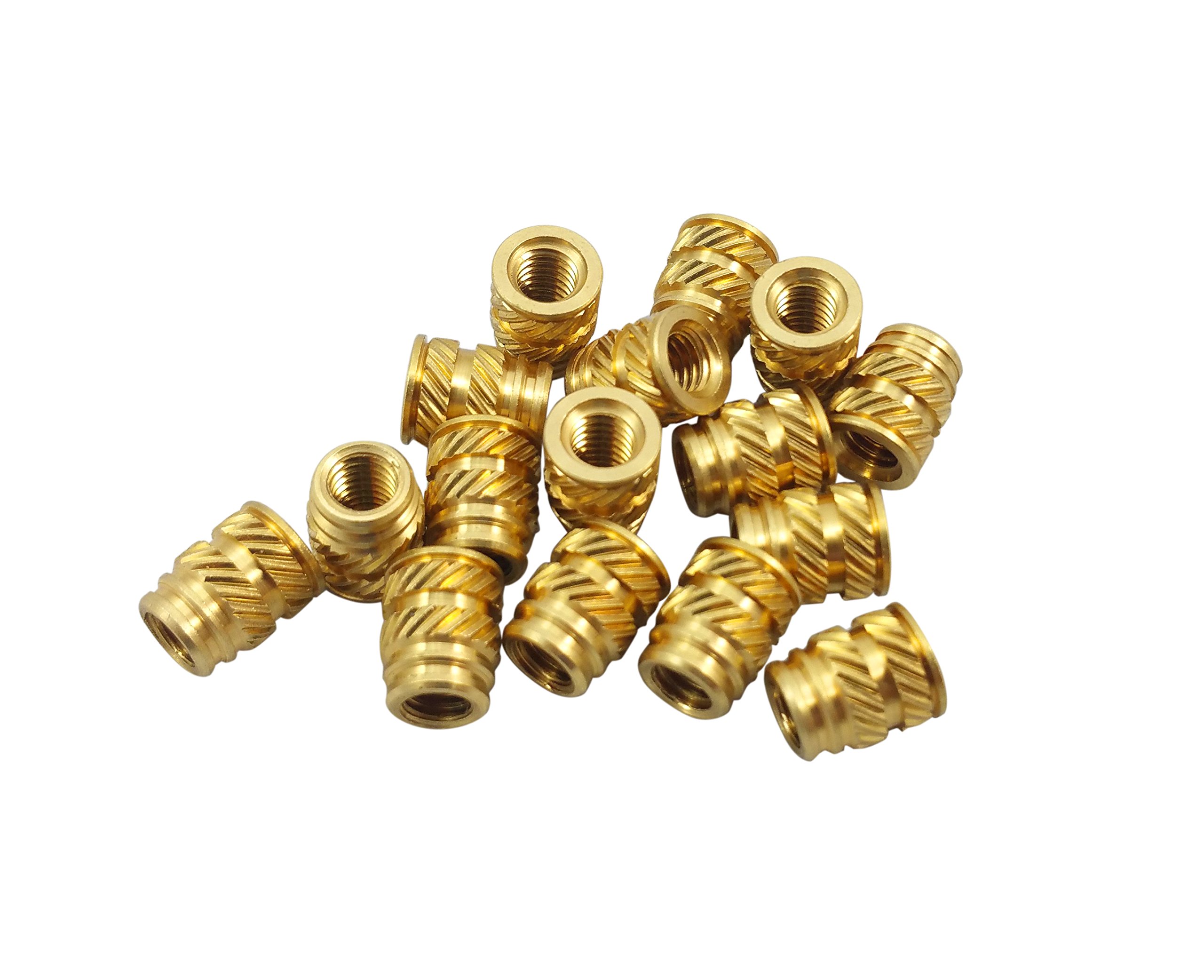 [initeq] #6-32 Threaded Heat Set Inserts for 3D Printing (100, Long)