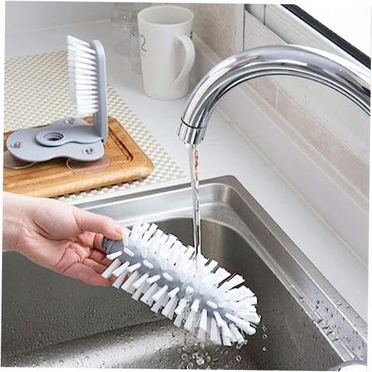 [Efficient Glass Washer with 360° Bristle Brush - Ideal Glass Cup Cleaner Scrubber with Strong Suction Cups for Bars Pubs and Catering Needs]