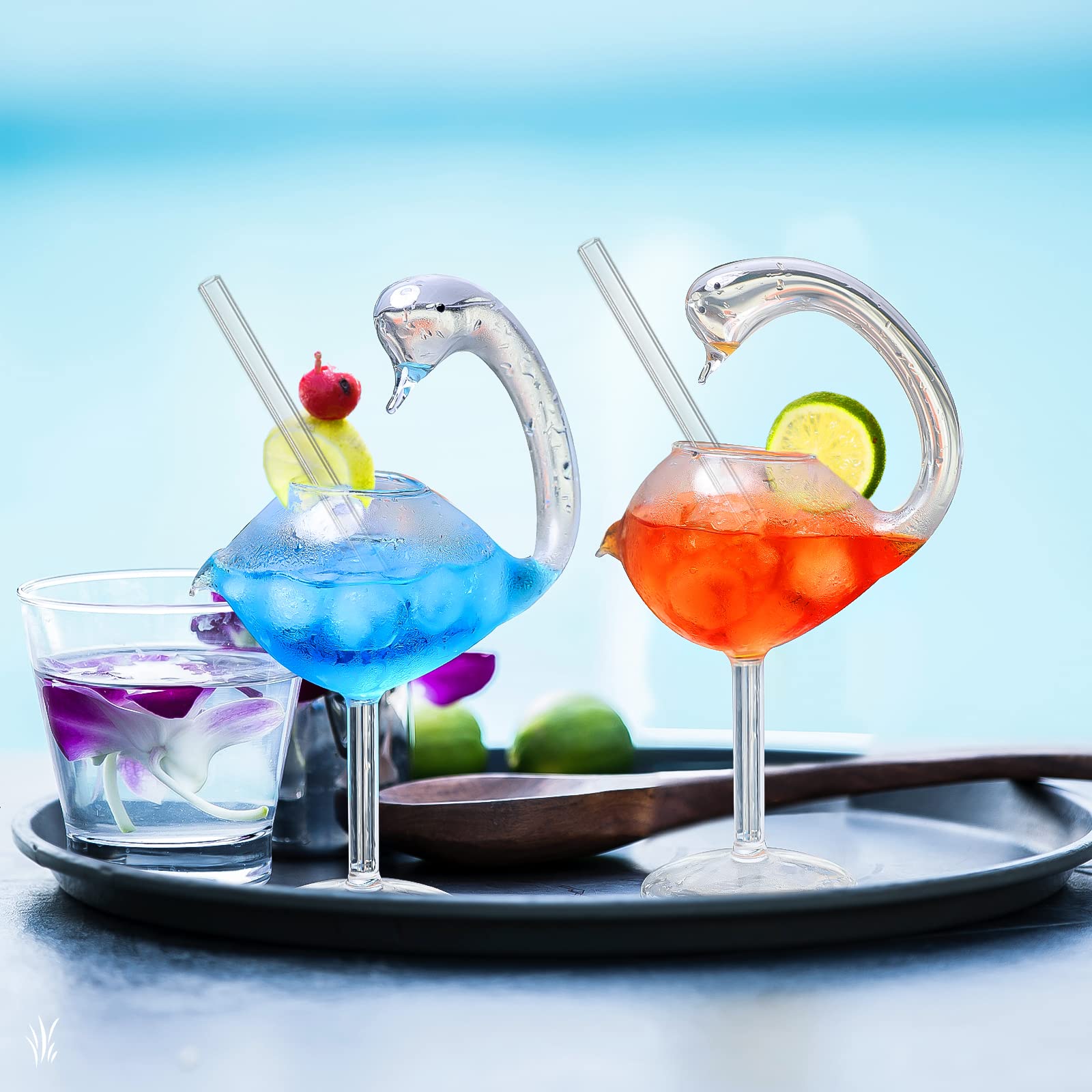 [Gift Set]-Swan Cocktail Glass 6 oz Creative Drinking Glasses Unique Wine Glasses Set of 2 Margarita Glass Martini Glasses Suitable for Cocktail, Wine, Martini, Tequila
