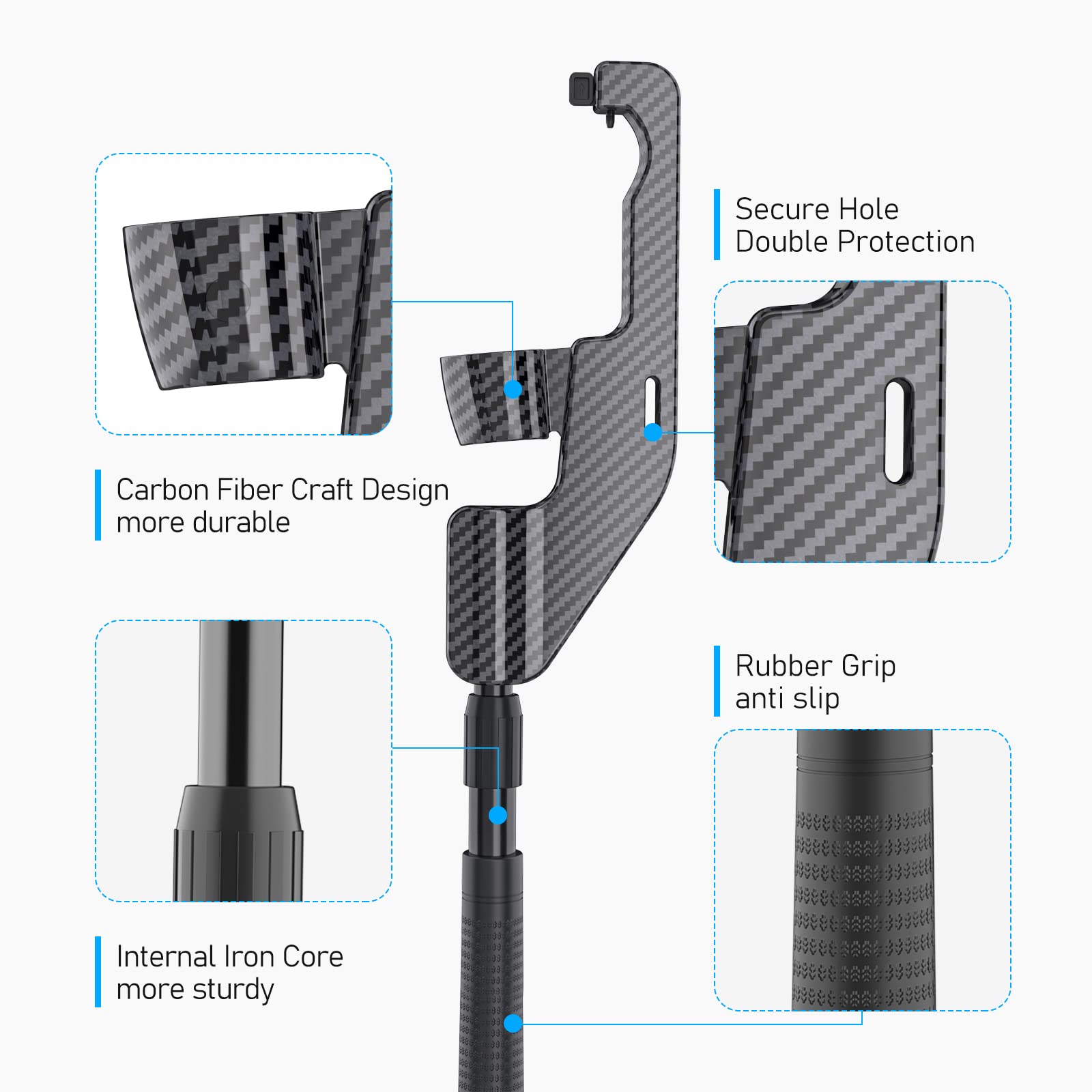 [New Version] VR Golf Club Extension for Oculus Quest 2, Defanti VR Golf Club Adapter Handle Accessories, Golf Club Attachment with 2 Controller Covers Bonus, Enhance Immersive VR Game Experience