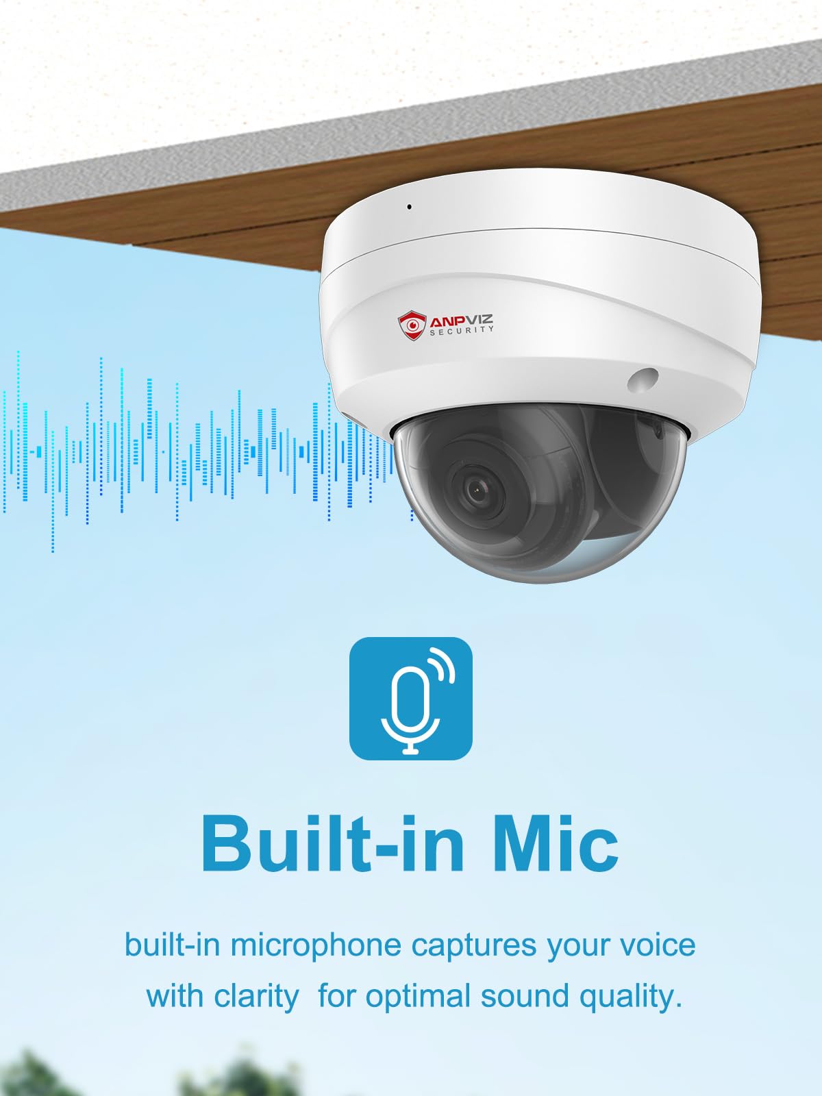【Audio】Anpviz 16CH 4K 8MP IP PoE Security Camera System 4TB,16CH 4K H.265+ NVR & 16pcs Dome 8MP IP PoE Cameras, 98ft Night Vision,Wide Angle,24/7 Recording,Outdoor Indoor Waterproof IP67 SD Card Slot