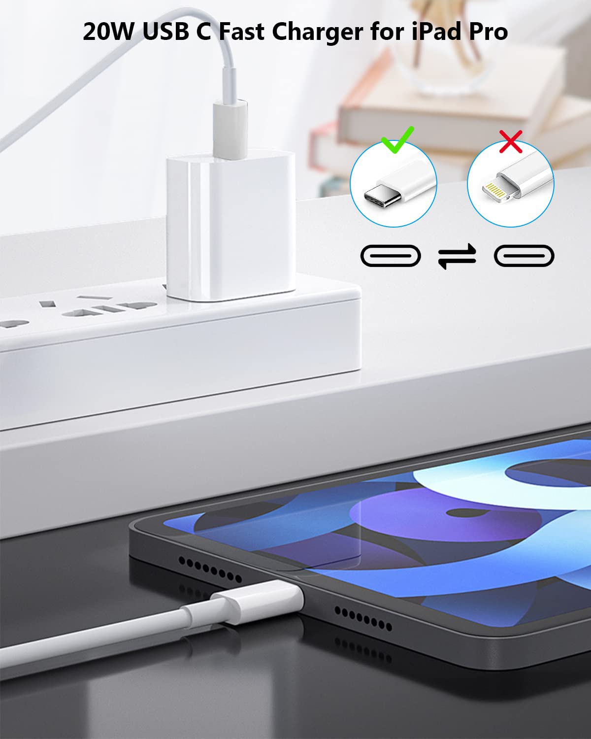 [Apple MFi Certified] IPhone 15 Charger Fast Charging, 2 Pack PD 20W USB C Wall Charger with USB C to USB C Fast Charging Data Sync Cable for IPhone 15/15 Plus/15 Pro/15 Pro Max, iPad Pro/Air/Mini