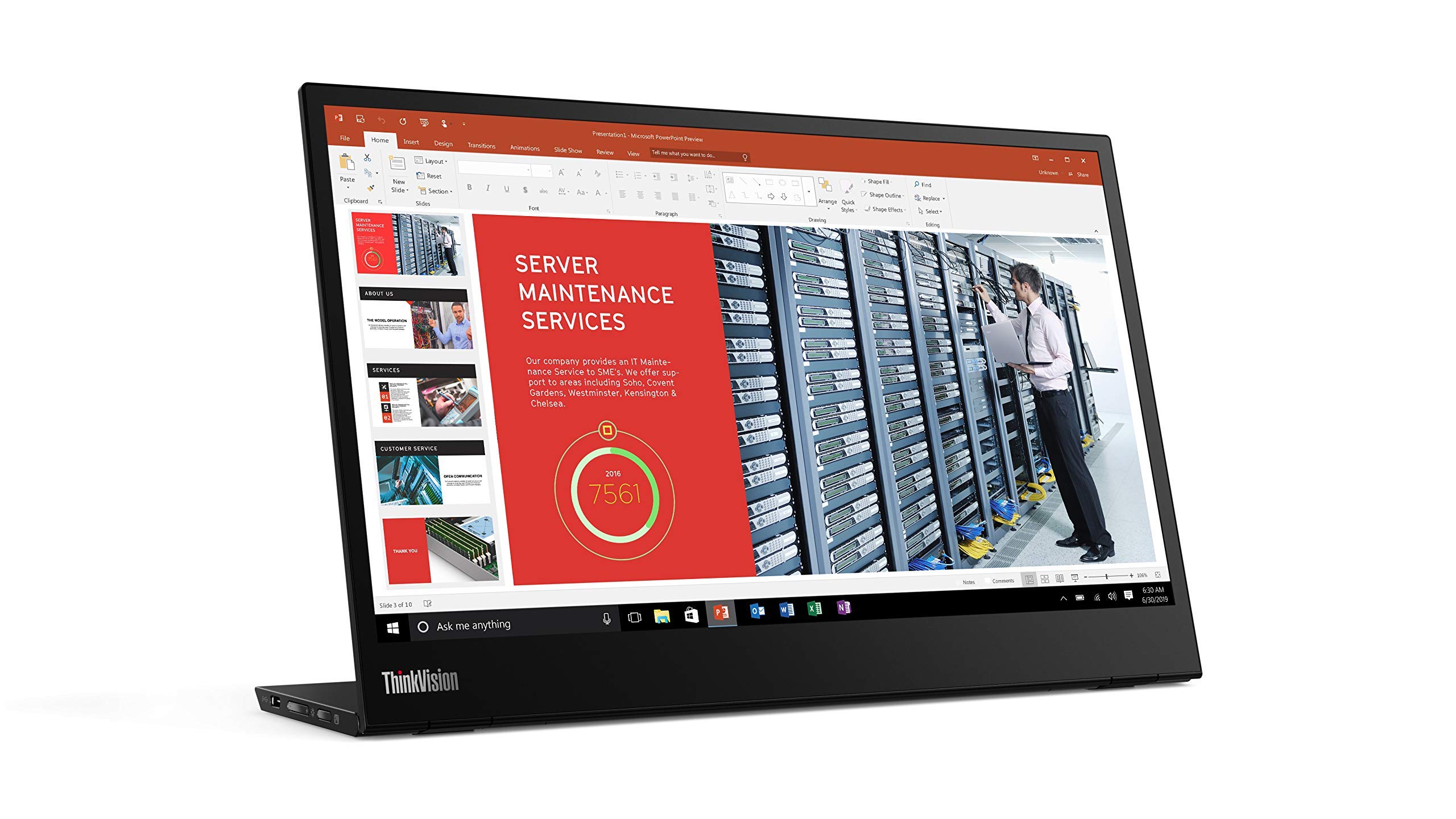 [OB] Lenovo ThinkVision M14 14 inches Ful HD 1920x1080 IPS Monitor - 300 Nit 6ms 2xUSB (Renewed)