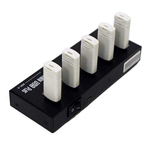 [New Update Version] EZ DUPE 1 to 4 Mini USB Plus MK II Duplicator - Standalone Portable USB Flash Media Thumb Drive Compact Copier (DM-FU0-5V04B-V2)