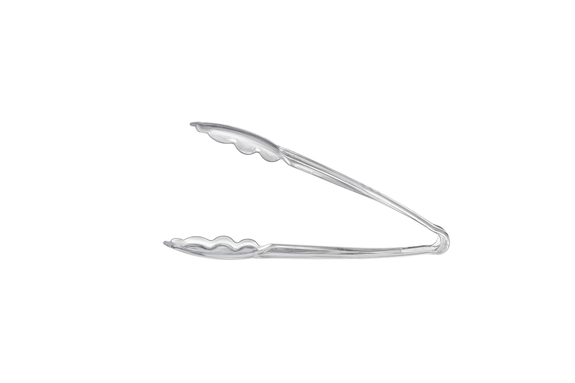 [Clear Tongs 7.5'' Inches] Plasticpro 7.5'' Serving Tongs Heavy Duty Reusable Kitchen and BBQ Clear Serving Tong for party's, Caterings, Events, Buffet, Weddings, And every Day use Pack of 12