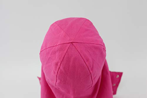 [NOGADA] Korean Style Welding Hood, High Quality Welder Cap Made in Korea, 100% Top Quality Korean Cotton Used, Head & Neck Coverage for Welding/Gauging/Grinding (Small, Dark Pink)